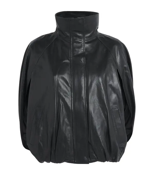 Simkhai Nappa Jada Leather Jacket - Black