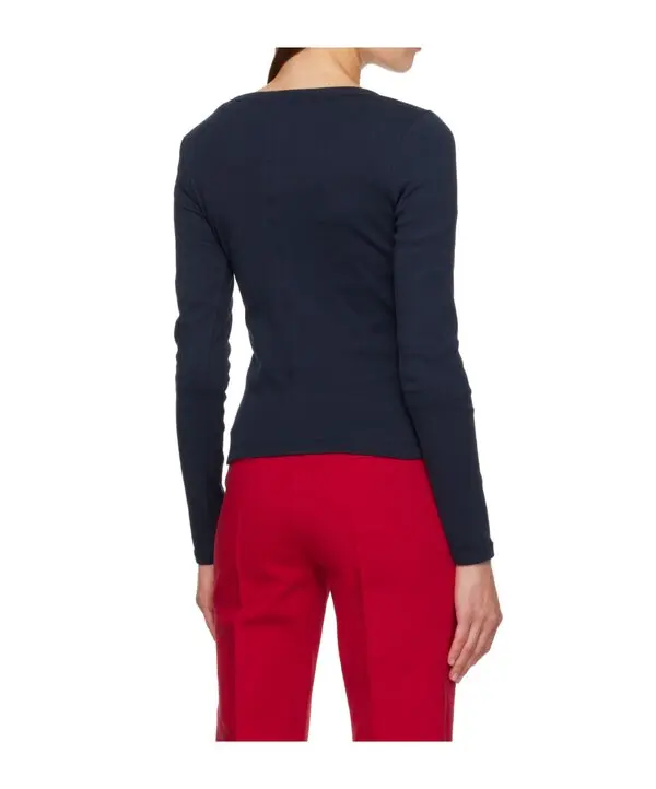 FLORE FLORE Dewi Long-sleeve T-shirt - Navy Blue