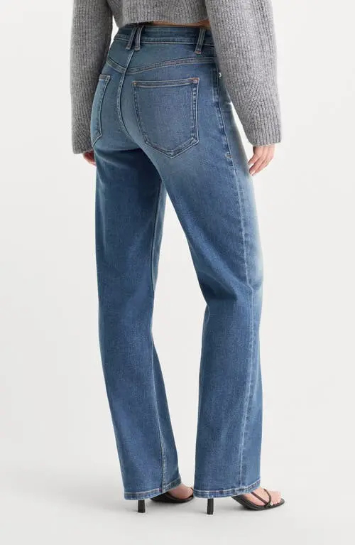 Good American Good Petite High Waist Straight Leg Jeans