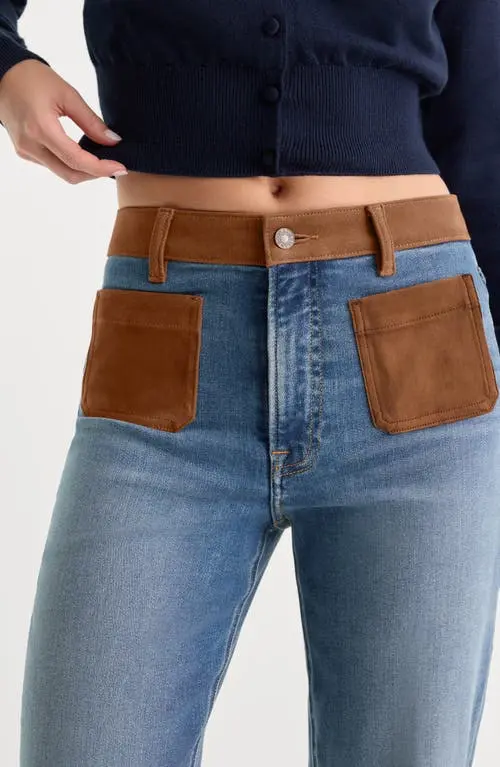 Good American Good Petite High Waist Straight Leg Jeans