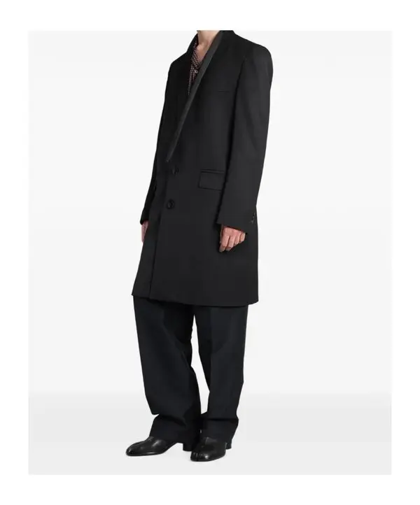 MAISON MARGIELA Iconic Logo Buttoned Coat