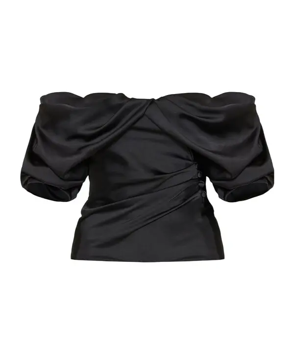 Alexander McQueen Off-the-shoulder Draped Top