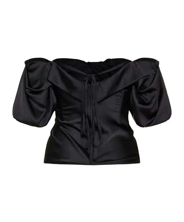 Alexander McQueen Off-the-shoulder Draped Top