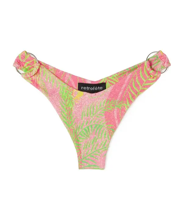 Retrofete Kailey Embellished Printed Bikini Bottoms - No