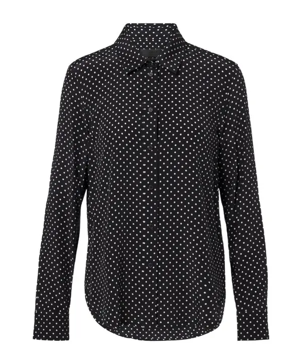 NILI LOTAN Gana Polka-dot Silk Shirt