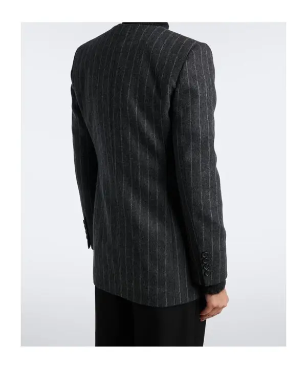 NILI LOTAN Jenette Striped Virgin Wool Jacket