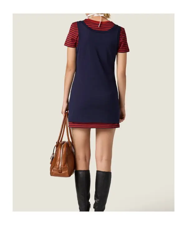 Miu Miu Jersey Dress - Ruby/blue
