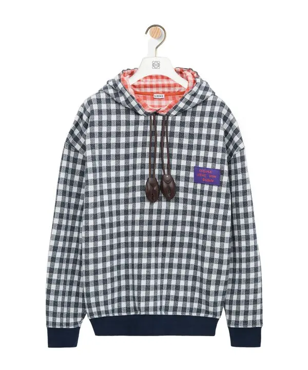 Loewe Hoodie In Cotton - Red/blue/white