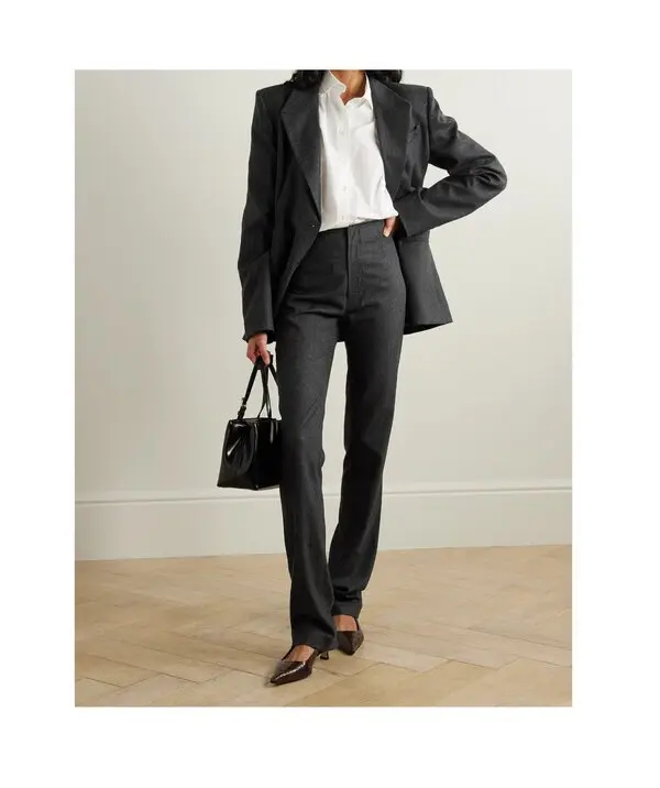THE FRANKIE SHOP Morrison Wool-blend Straight-leg Pants