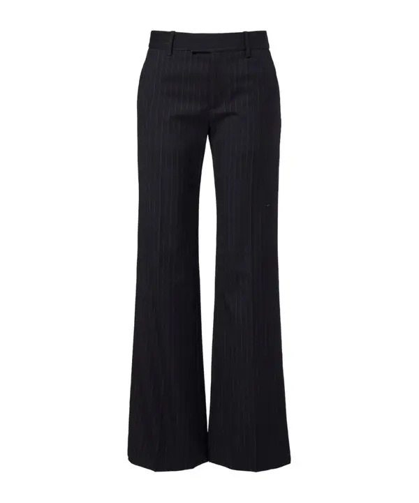 NILI LOTAN Bethany Striped Flared Trousers