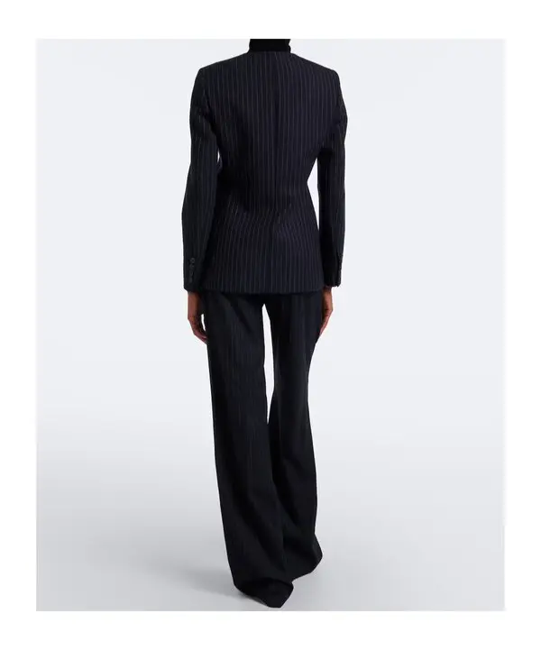 NILI LOTAN Bethany Striped Flared Trousers