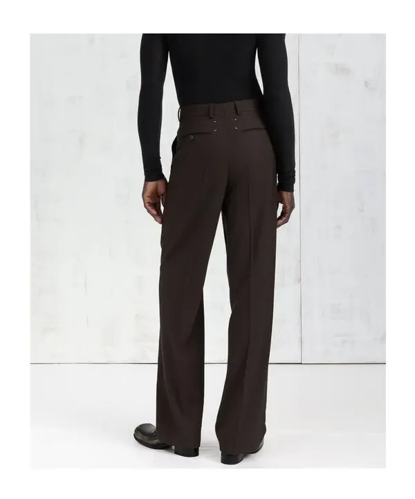 MAISON MARGIELA Wool Wide-leg Trousers