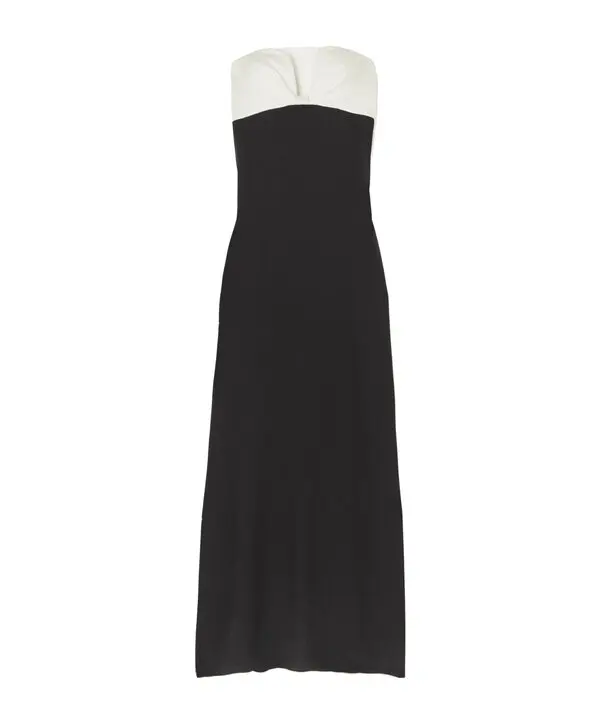 Roland Mouret Plunging V-neck Colour-block Dress