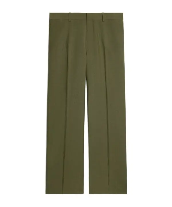 Celine Straight-leg Trousers - Olive