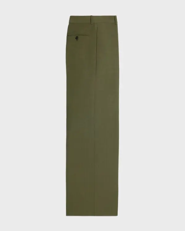 Celine Straight-leg Trousers - Olive