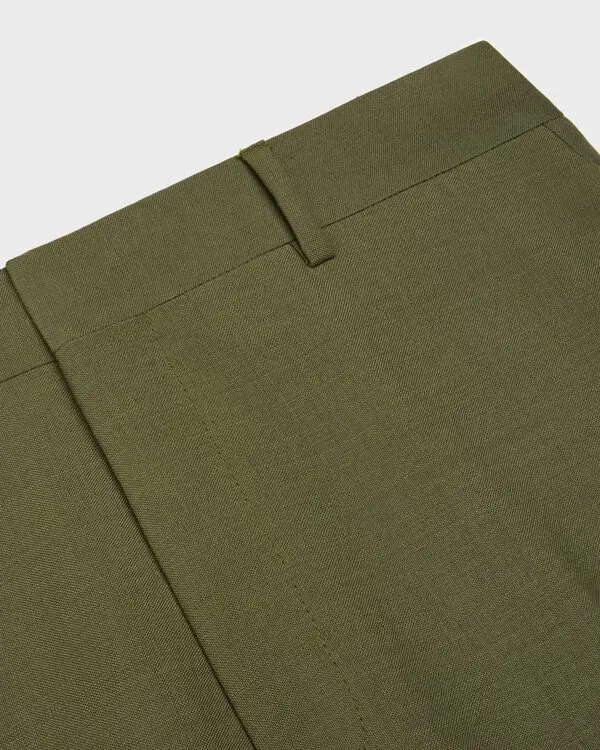 Celine Straight-leg Trousers - Olive
