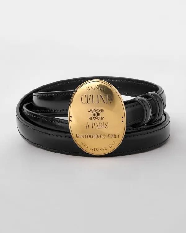 Celine Mini Maison Taurillon Leather Belt