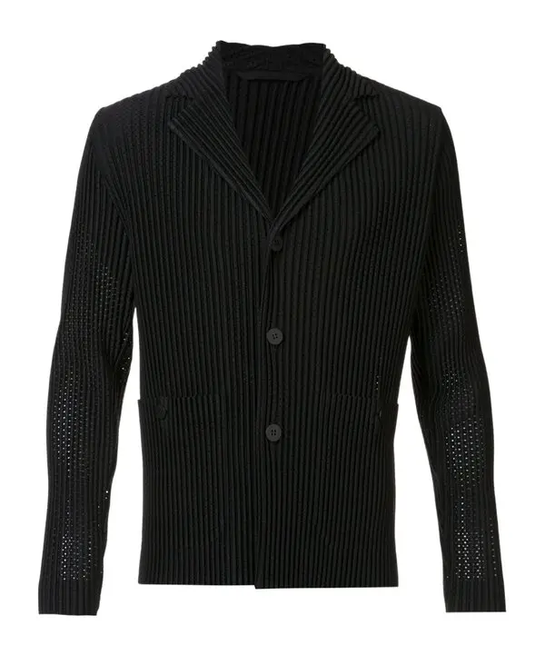Issey Miyake Pleated Notch-lapel Jacket
