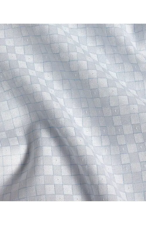 David Donahue Trim Fit Dobby Check Dress Shirt