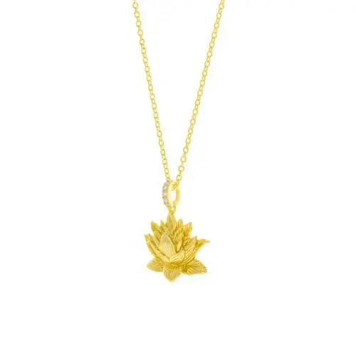 SEVEN SAINTS Awakened Lotus Necklace - Gold