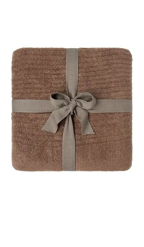 Barefoot Dreams Cozychic Lite Ribbed Throw In Brown - Chestnut