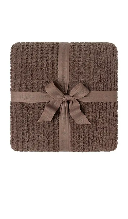 Barefoot Dreams Cozychic Waffle Throw In Tan
