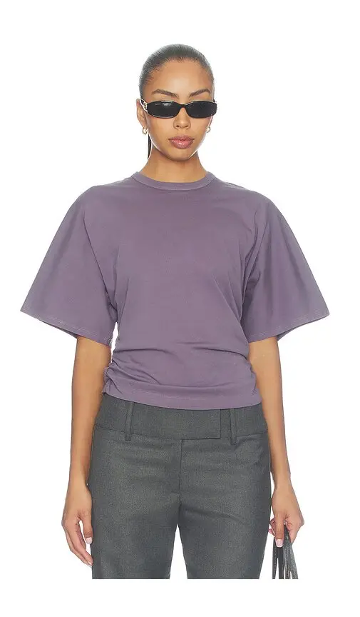 PISTOLA Veronica Kimono Sleeve Fitted Tee In Purple - Acai