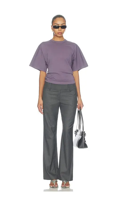 PISTOLA Veronica Kimono Sleeve Fitted Tee In Purple