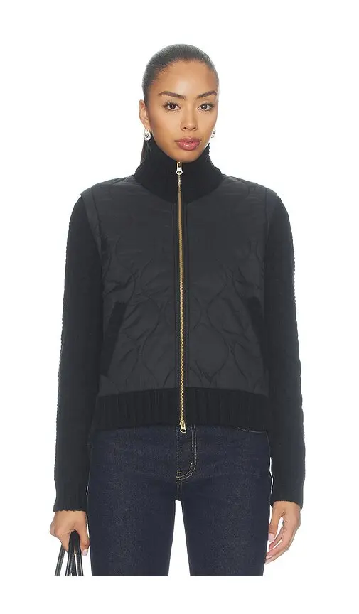 Veronica Beard Patra Mixed Media Jacket - Black
