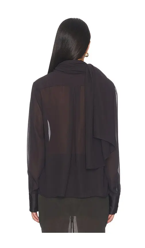 GESTUZ Lynne Scarf Shirt In Brown