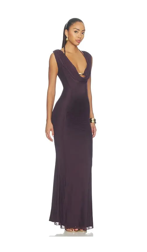 TIGER MIST Noemi Maxi Dress In Burgundy