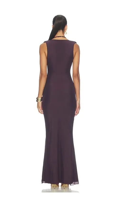 TIGER MIST Noemi Maxi Dress In Burgundy