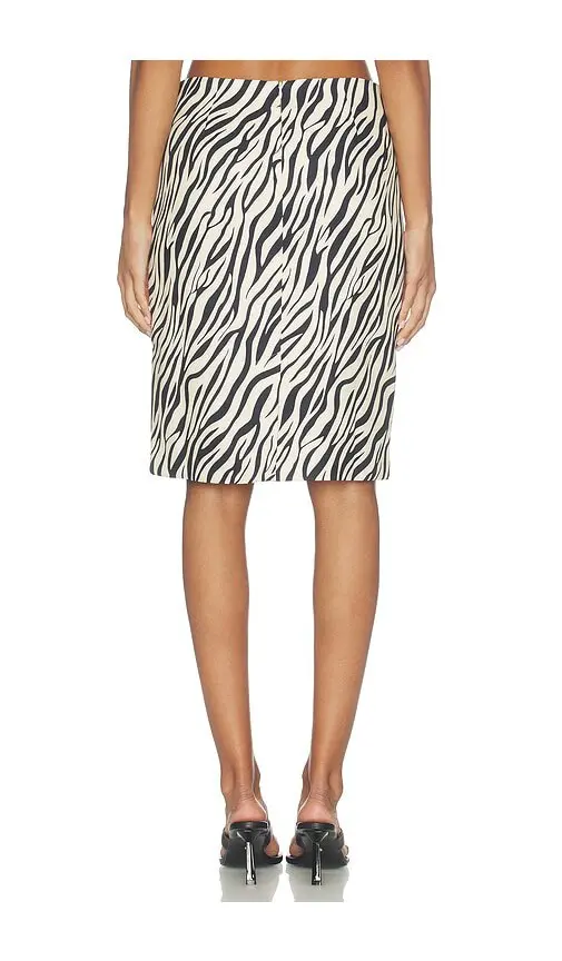 Superdown Sofia Pencil Midi Skirt In Black & White