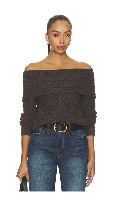 Heartloom Enly Sweater In Brown - Walnut
