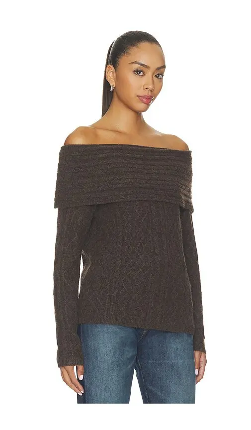 Heartloom Enly Sweater In Brown - Walnut