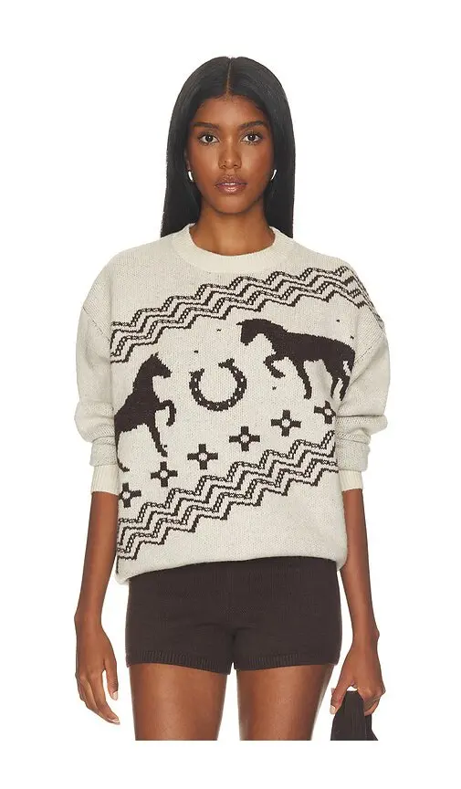 Heartloom Yulia Sweater In Multi - Ecru
