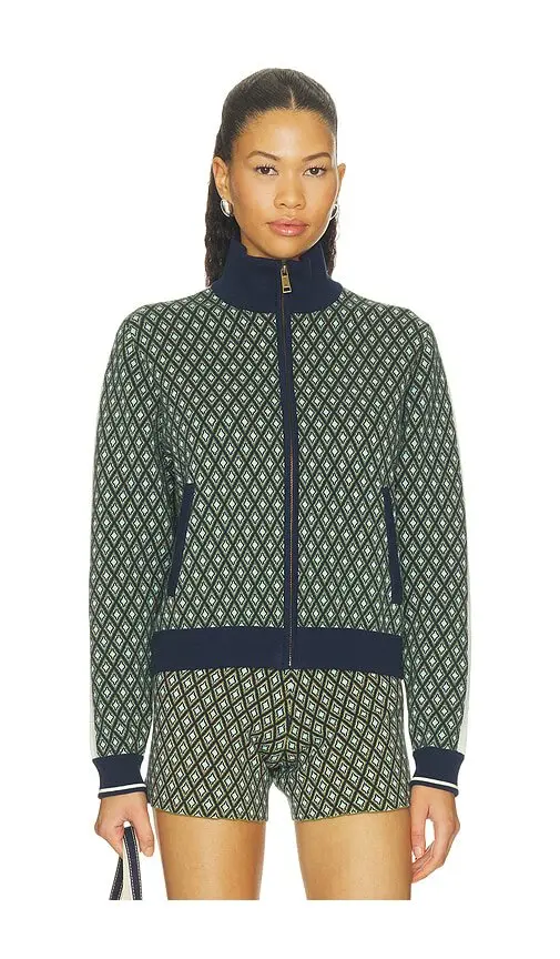 The Upside Viva Margot Knit Jacket In Green