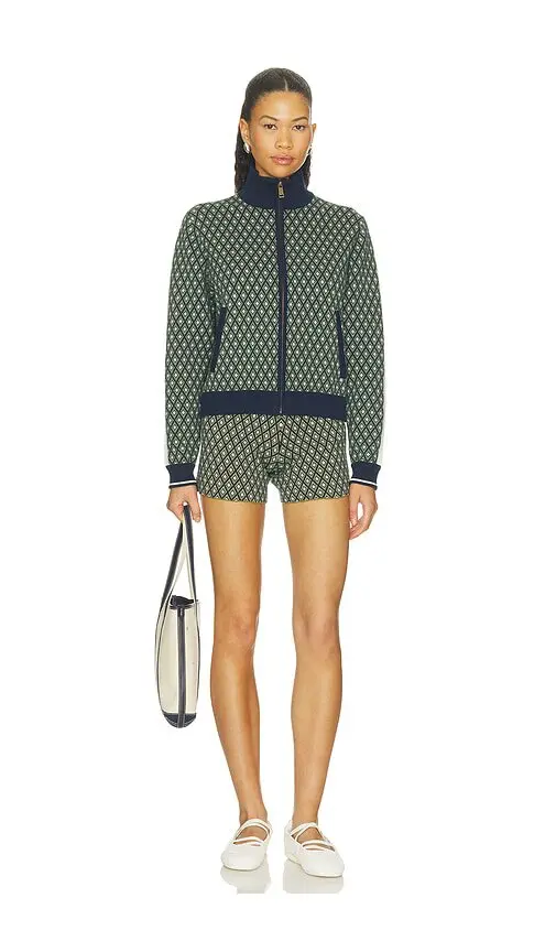 The Upside Viva Margot Knit Jacket In Green