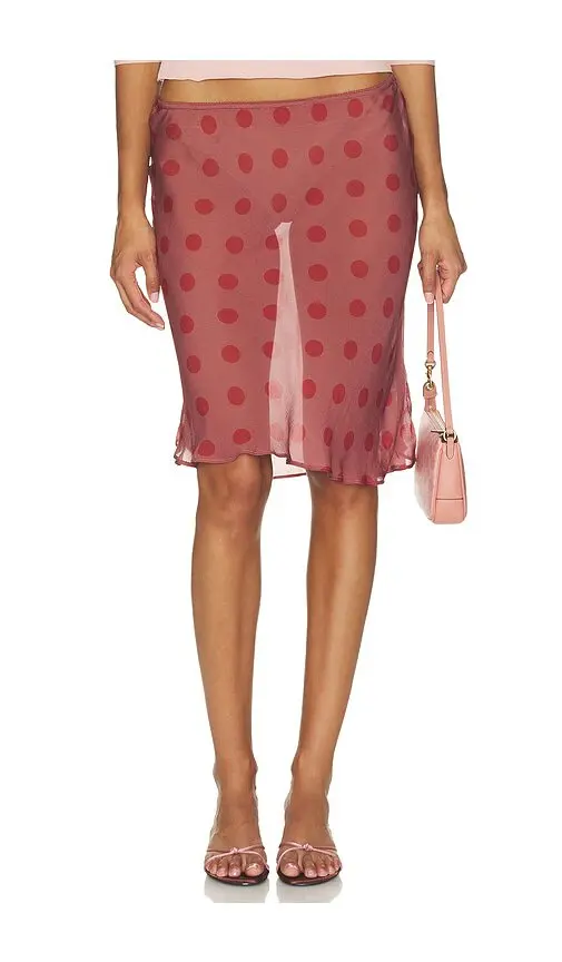 With Jéan Penny Skirt In Red - Red Dot
