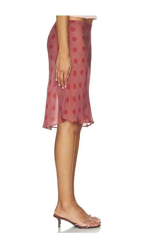 With Jéan Penny Skirt In Red - Red Dot