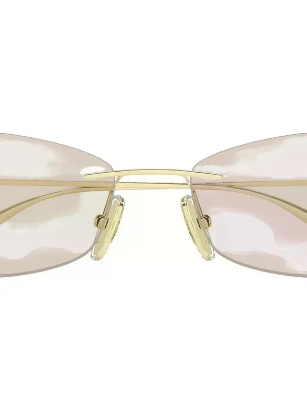 Balenciaga Nano Bb-logo Geometric-frame Sunglasses