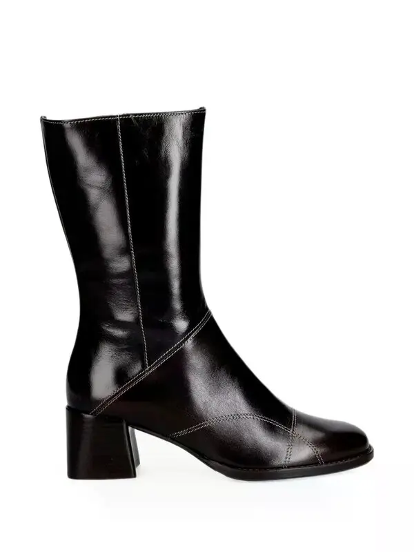 BILLI BI Contrast-stitch Calf Leather Ankle Boots