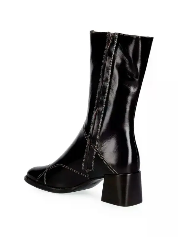 BILLI BI Contrast-stitch Calf Leather Ankle Boots