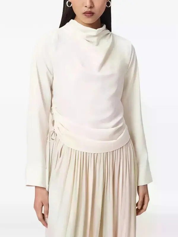 ALLSAINTS Leslie Ruched Top - White