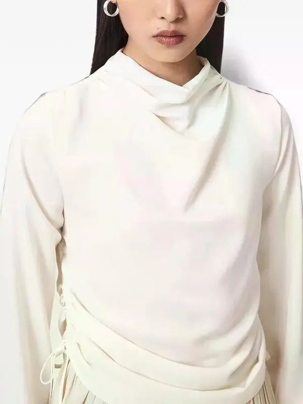 ALLSAINTS Leslie Ruched Top - White