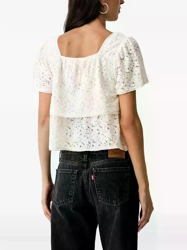 LEVI'S Dom Lace Tiered Top - White