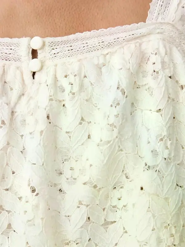 LEVI'S Dom Lace Tiered Top - White