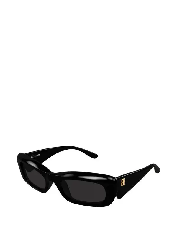 Balenciaga Diva Bb Rectangle-frame Sunglasses - Black