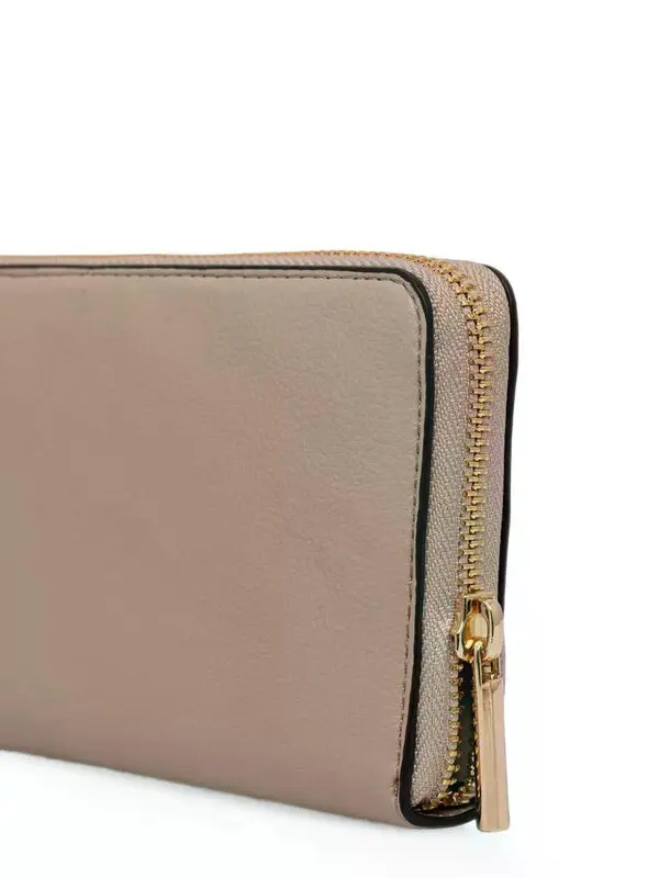 Liu Jo Logo-plaque Zip-around Wallet - Neutrals