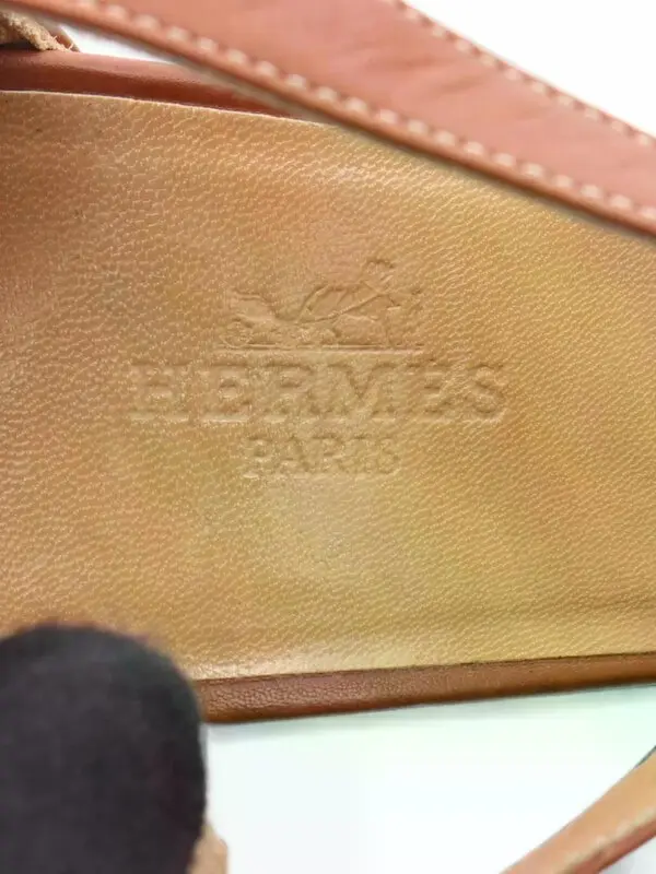 Hermès 2000s Studded T-bar Sandals